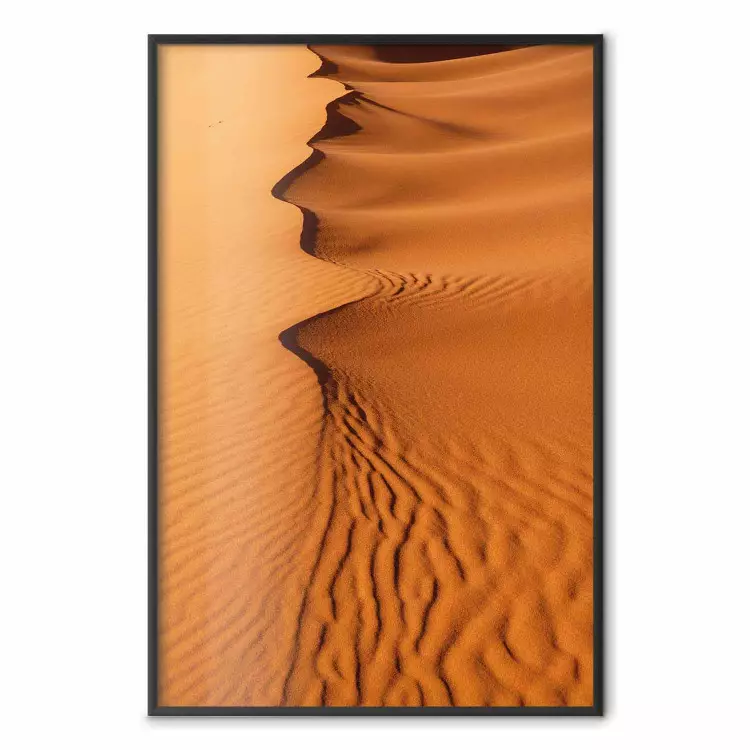 Poster Sandige Formen - Orange-braune Wüstenlandschaft in Marokko ...