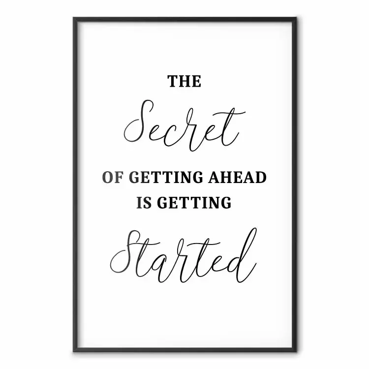 Wandposter The Secret of Getting Ahead Is Getting Started ...