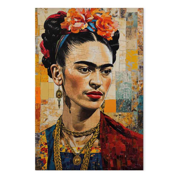 Poster Frida Kahlo - Mosaic Portrait Inspired by Klimt’s Style - Poster