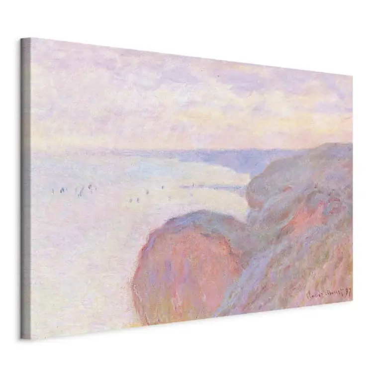 Kunstdruck Claude Monet - Auf der Klippe bei Dieppe, bedeckter Himmel ...