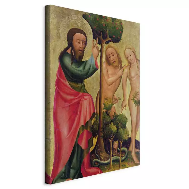 Wandbild Master Bertram - Gottvater bestraft Adam und Eva, Ausschnitt ...
