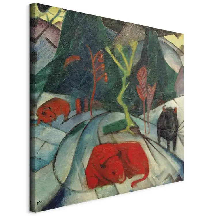 Wandbild Franz Marc - Bison im Winter (Roter Bison) - Franz Marc - bimago