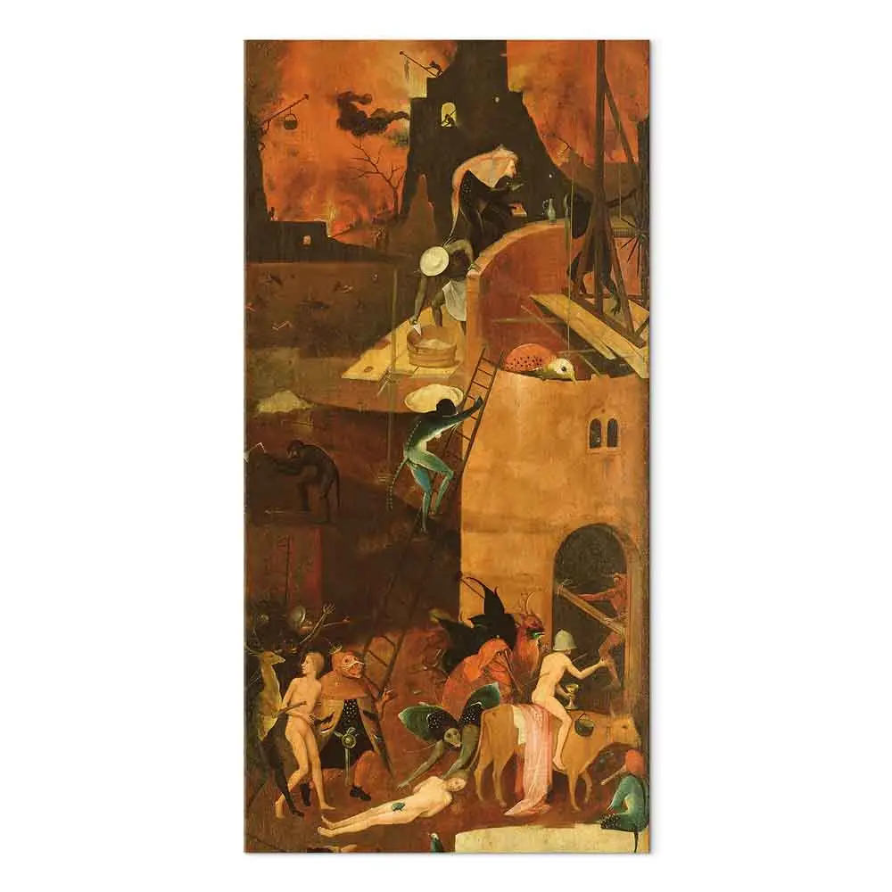 Kunstdruck The Haywain: right wing of the triptych depicting Hell ...