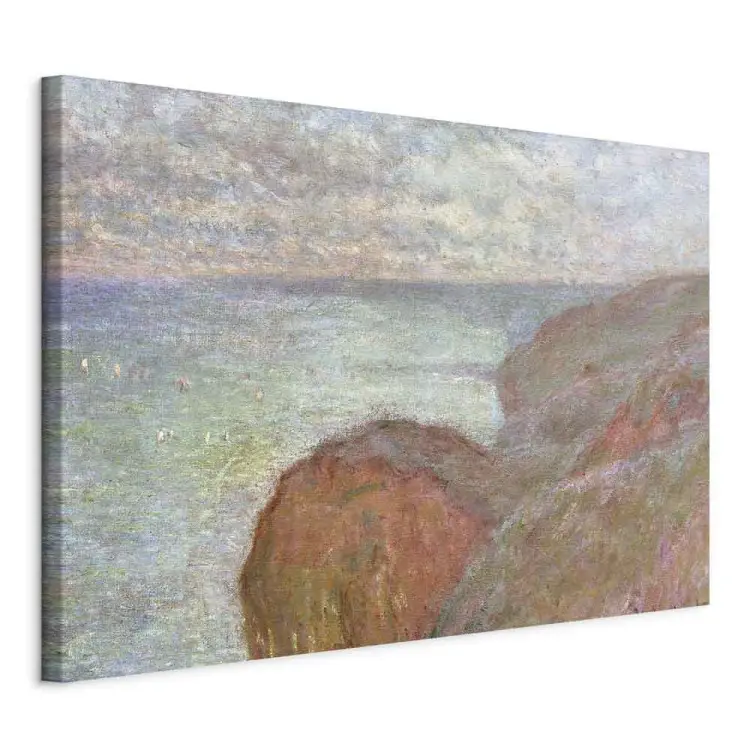 Wandbild Claude Monet - Auf der Klippe bei Dieppe, bewölkter Himmel ...
