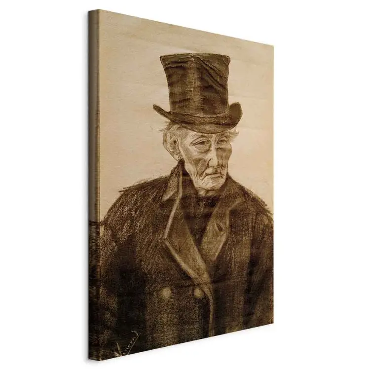 Wandbild Vincent Van Gogh - Alter Mann mit Zylinder - Vincent van Gogh ...