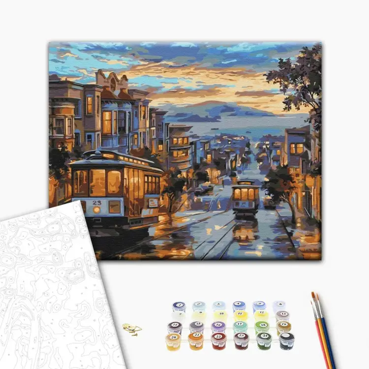 Malen nach Zahlen Bilder City in the colors of rain - Kreativsets und ...
